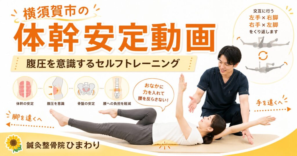 横須賀市で体幹を安定させたい方へ｜腹圧トレーニング動画と腰を守るフォームを詳しく解説｜鍼灸整骨院ひまわり